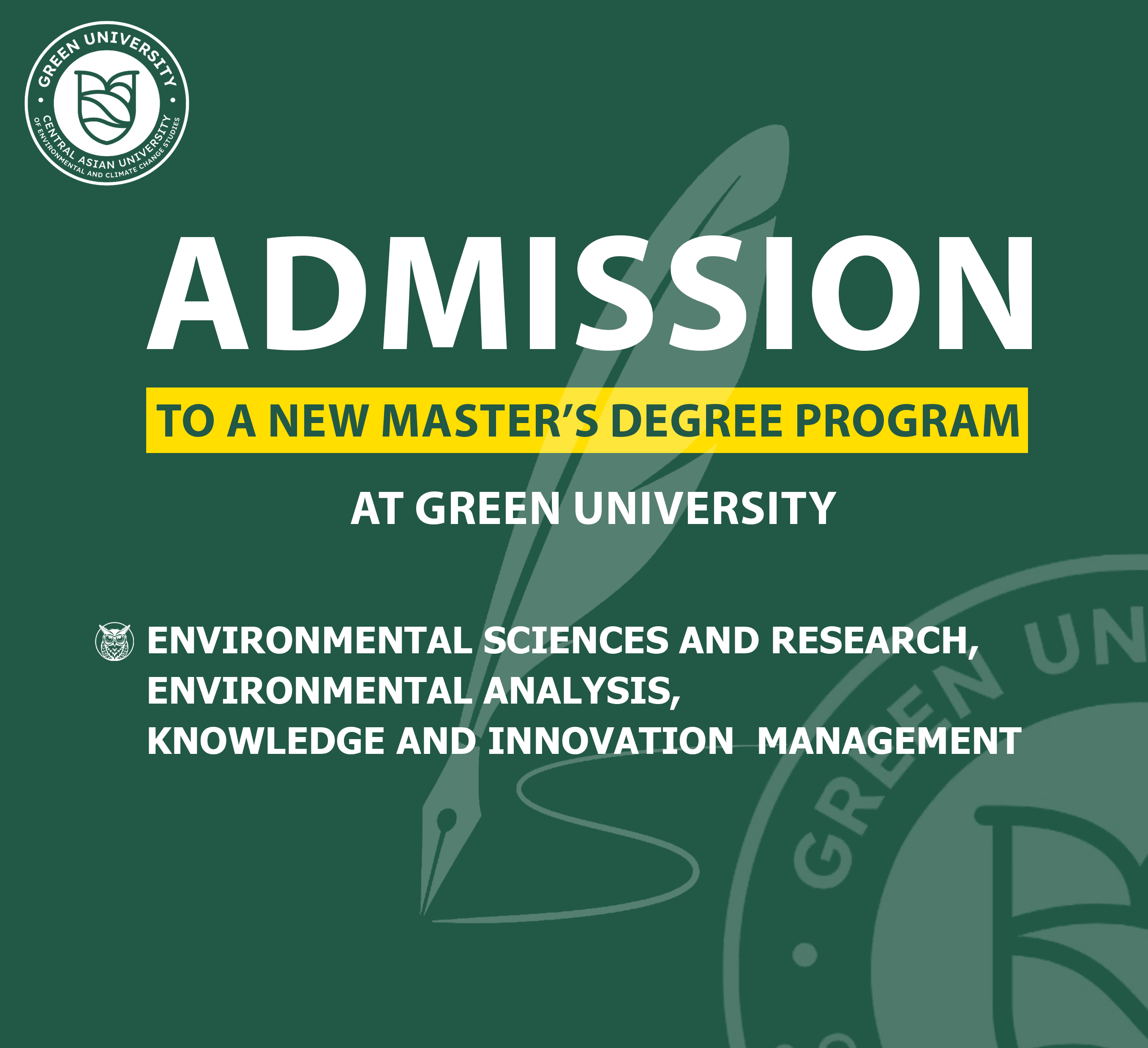 Opening of a New Master’s Degree Program at Green University